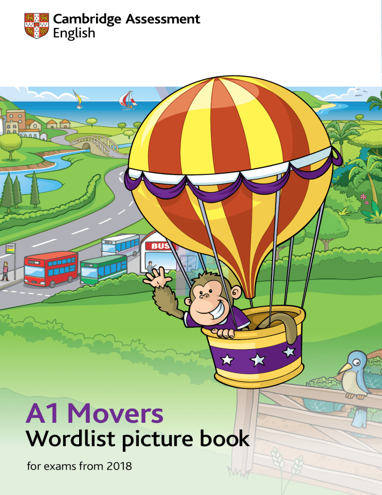 A1 Movers English Wordlist Picture Book for Young Learners