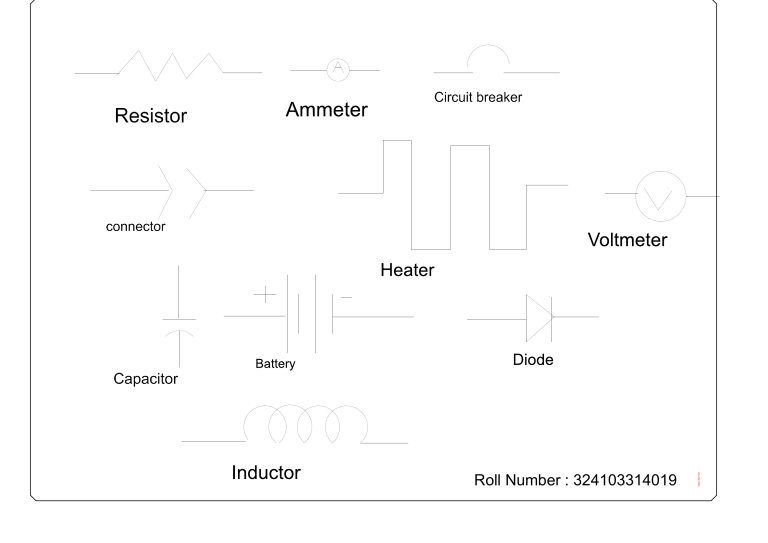 Electronic Circuit Symbols Diagram