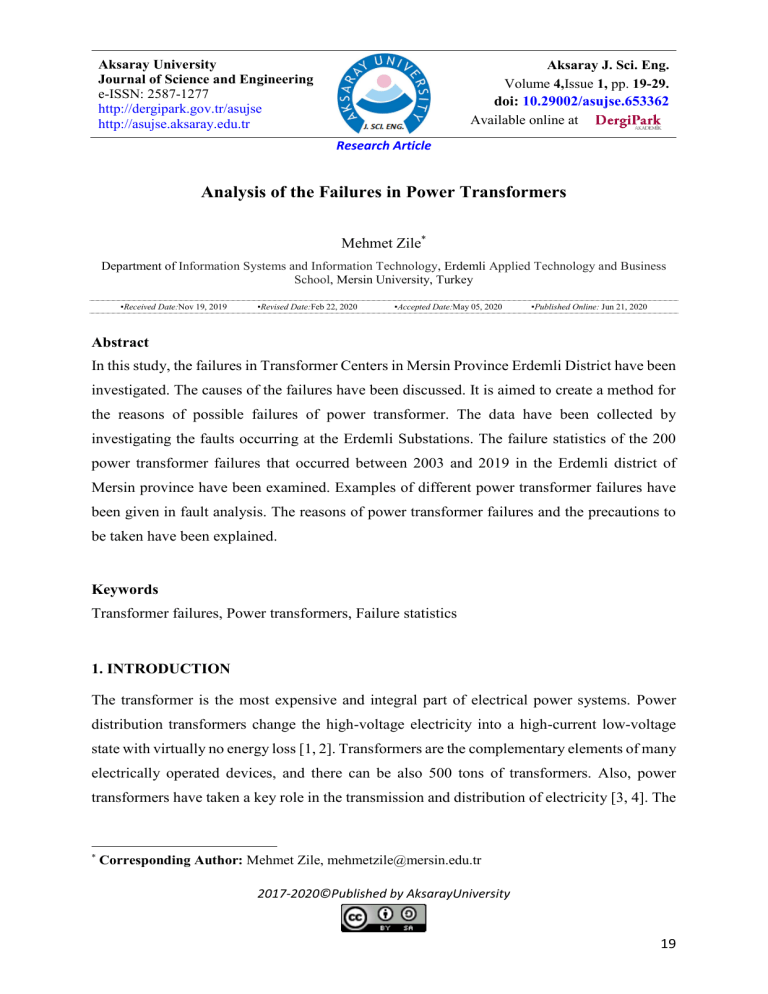 Power Transformer Failure Analysis: A Case Study