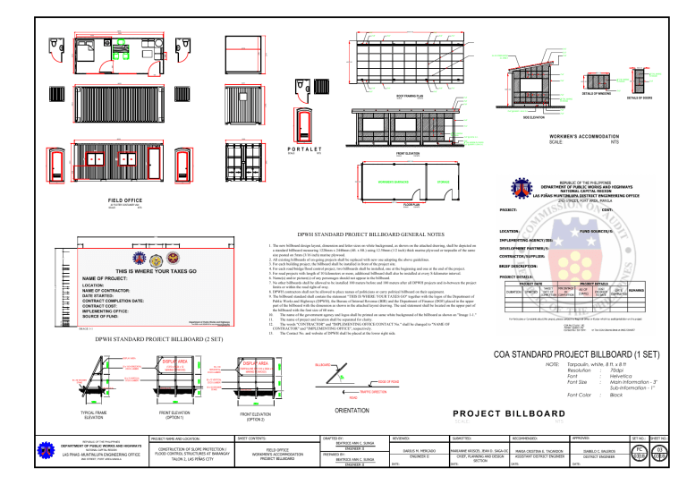 DPWH Project Billboard Standards & Guidelines