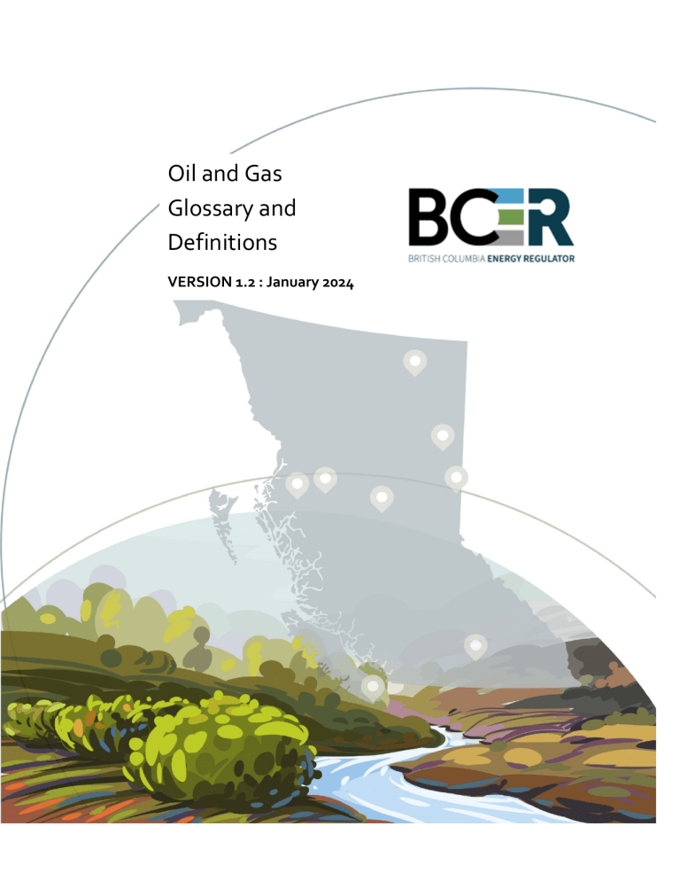 Oil & Gas Glossary: BC Energy Regulator Definitions