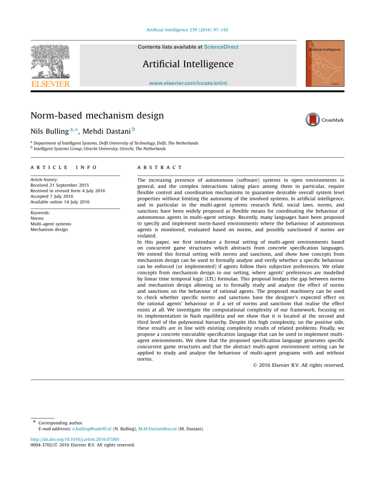 Norm-Based Mechanism Design in Multi-Agent Systems
