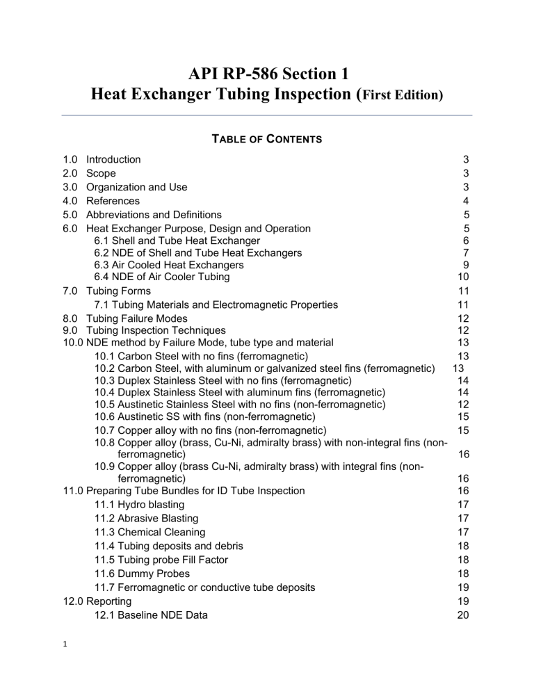Heat Exchanger Tubing Inspection: NDE Methods & Techniques