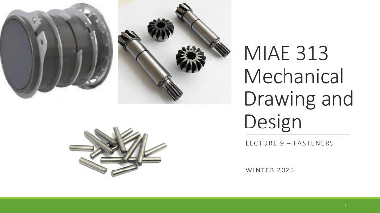 Fasteners: Keys, Splines, Pins - Mechanical Design Lecture