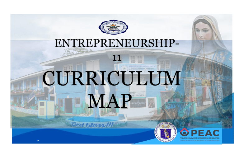 Entrepreneurship 11 Curriculum Map - Immaculate Conception Institute