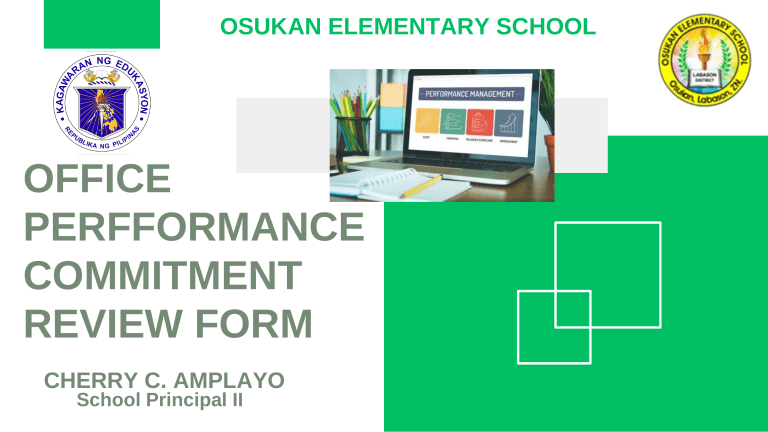 Performance Commitment Review Form - Elementary School