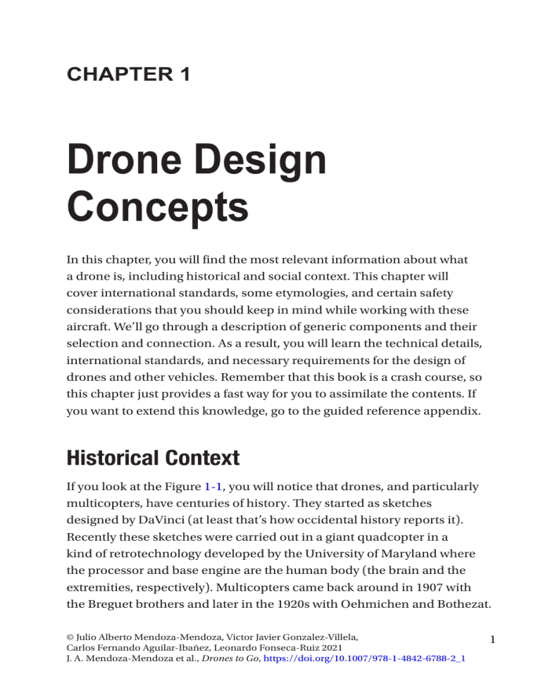 Drone Design Concepts: History, Safety, & Standards
