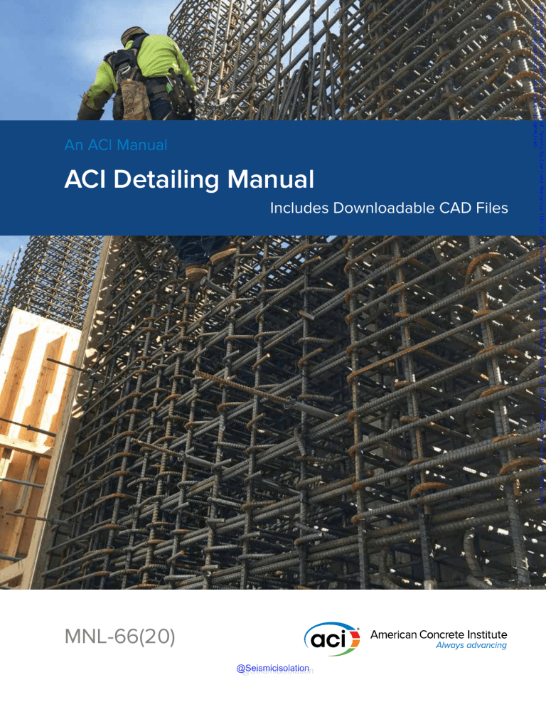 ACI Detailing Manual: Reinforcing Steel Design Details