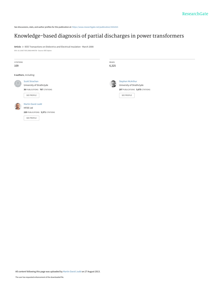 Partial Discharge Diagnosis in Power Transformers: A Knowledge-Based System