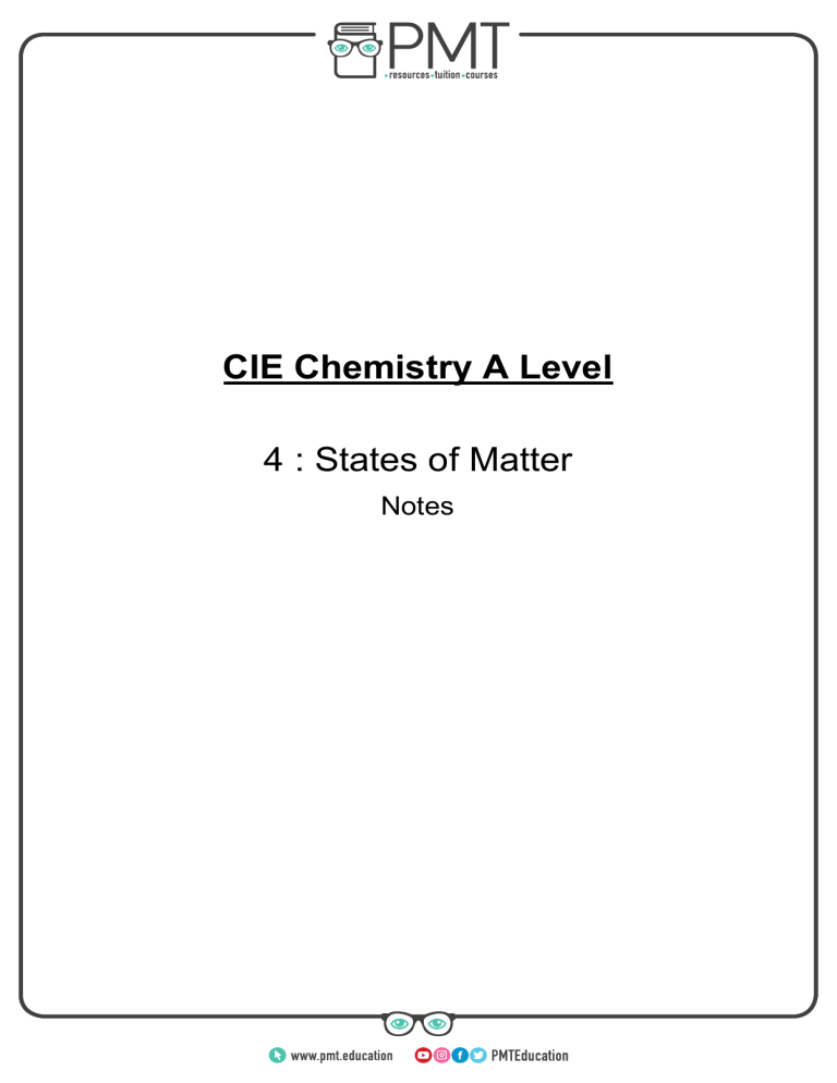 A-Level Chemistry: States of Matter Notes