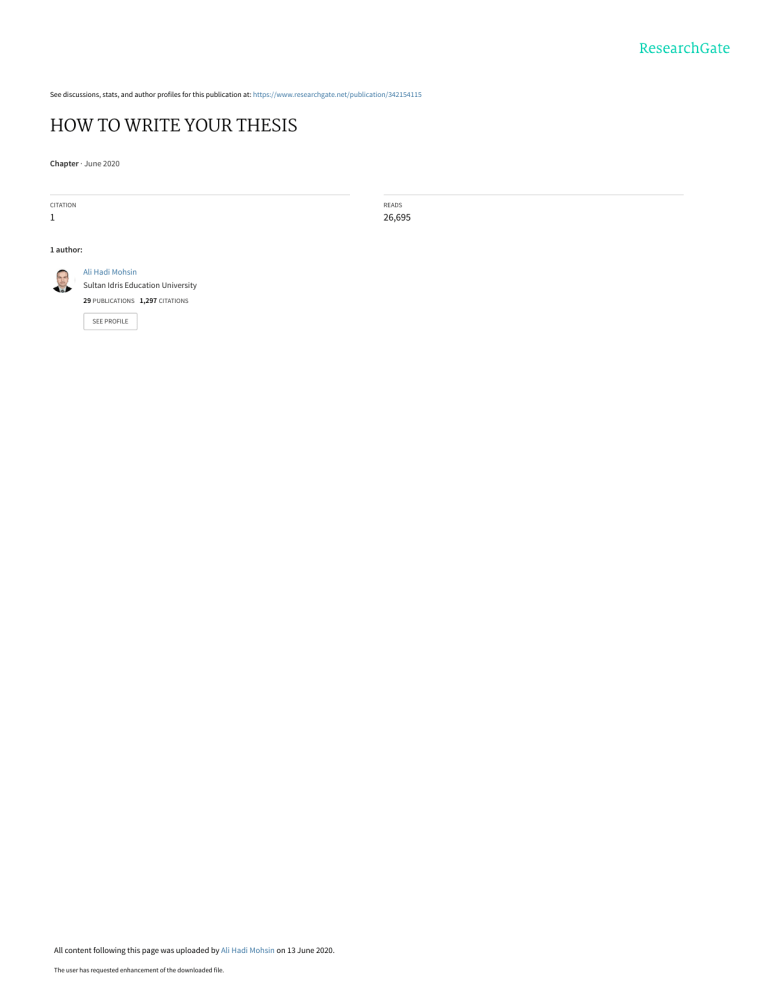 How to Write Your Thesis: A Comprehensive Guide