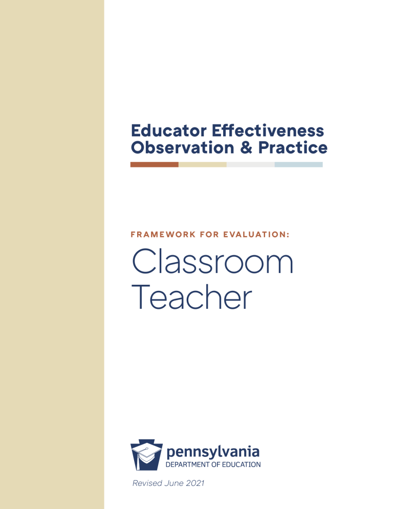 Framework for Observation & Practice – Classroom Teacher UA