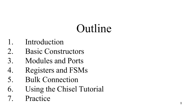 Chisel Hardware Design: Introduction & Tutorial