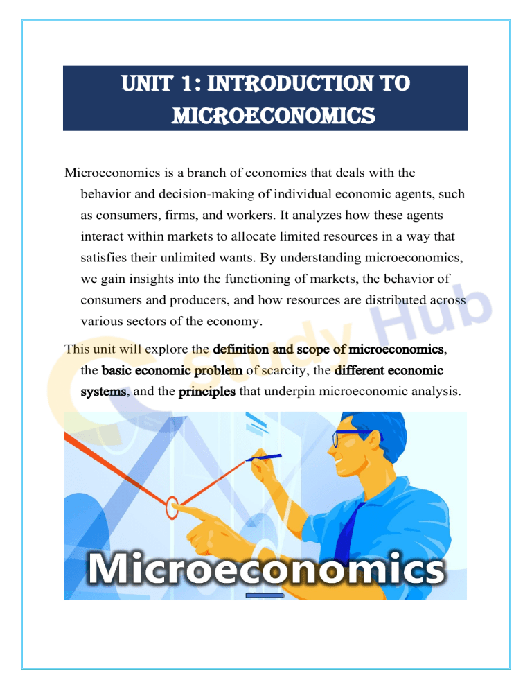 Microeconomics: Introduction to Key Concepts