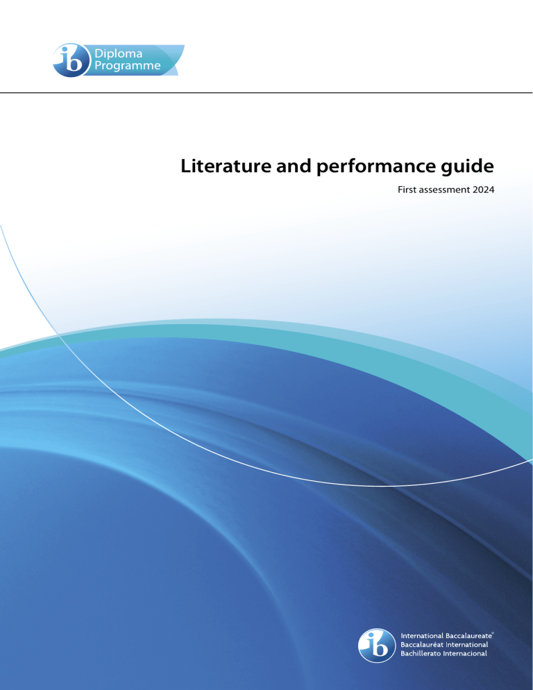 Literature & Performance Guide | IB Diploma Programme