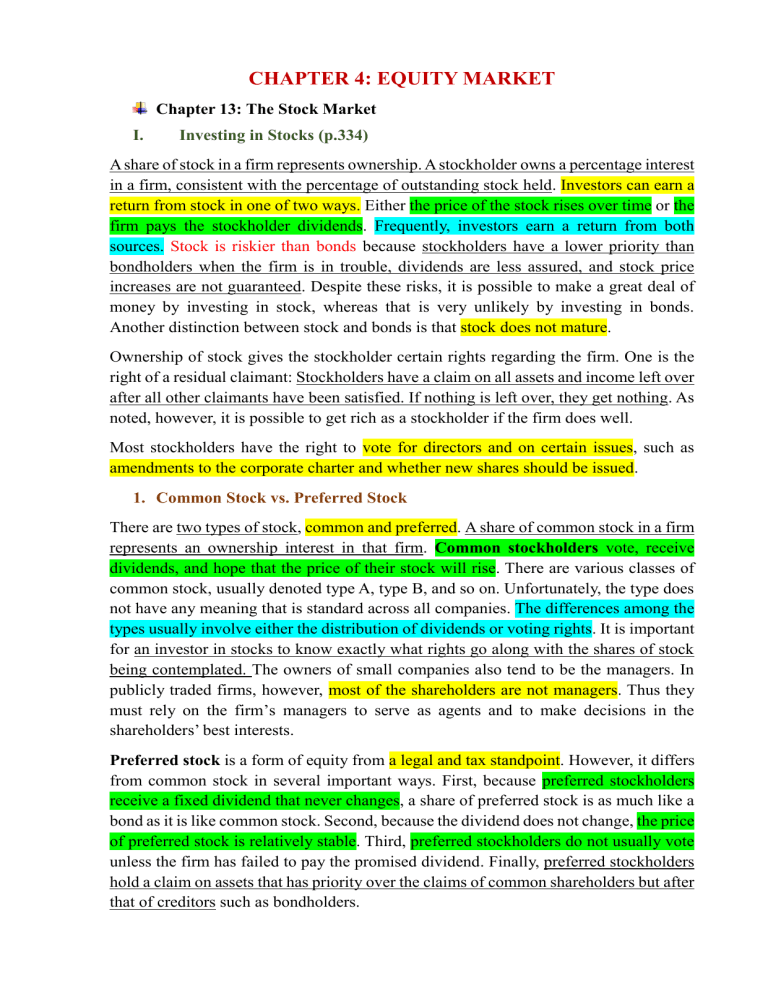 Stock Market Basics: Investing in Stocks