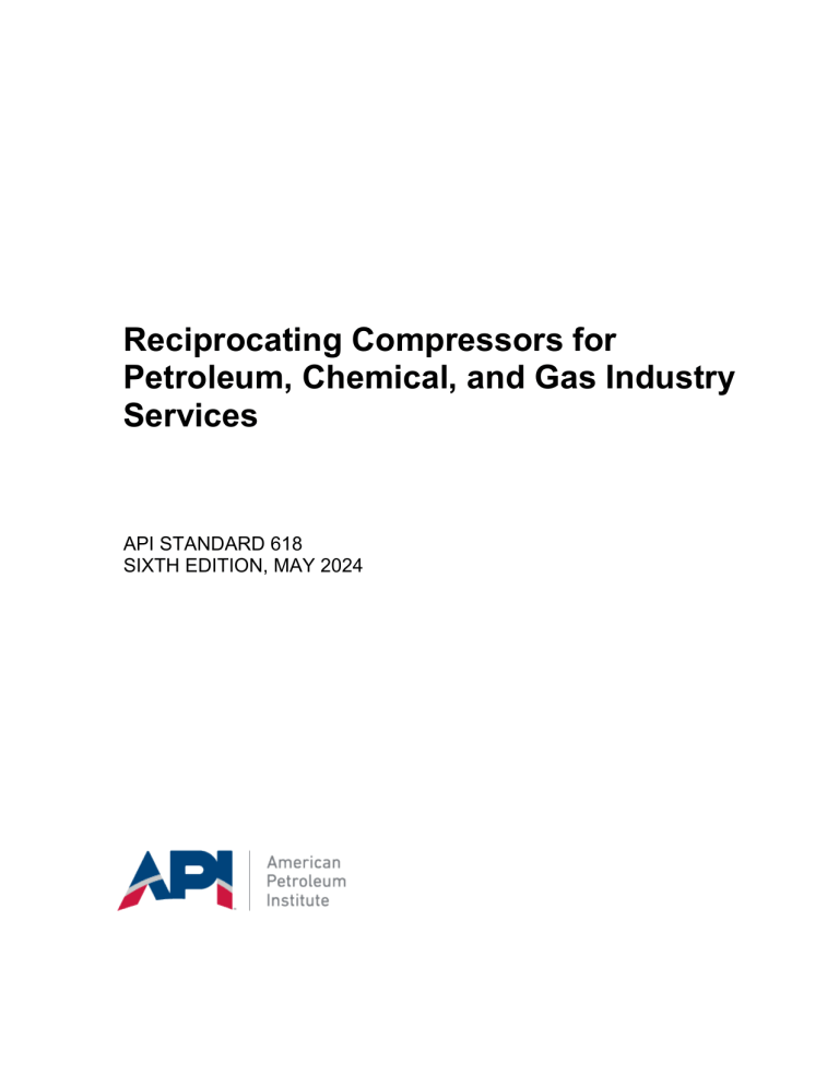 API 618: Reciprocating Compressors Standard