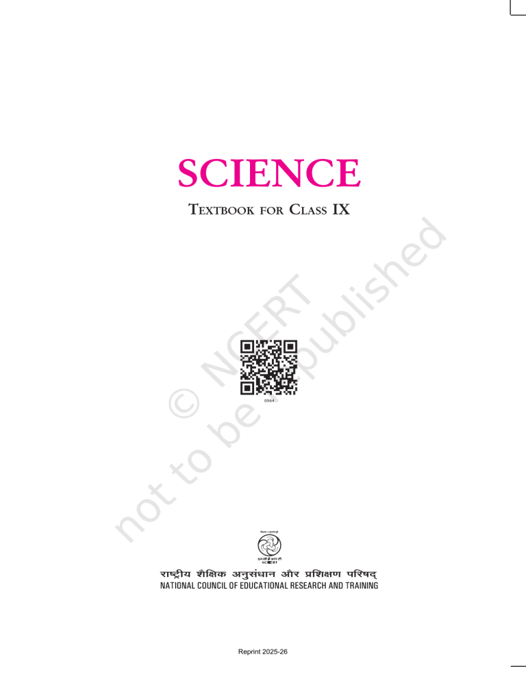 Science Textbook for Class IX by NCERT