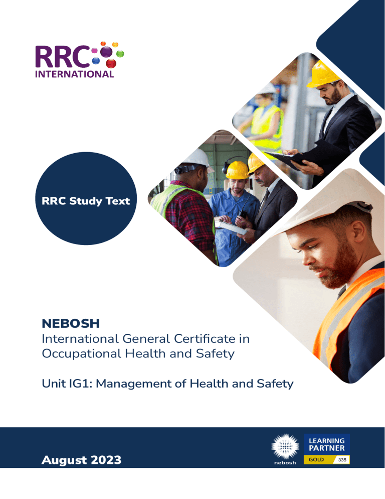 NEBOSH IG1 Study Text: Health & Safety Management