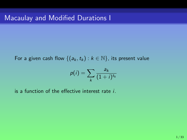 Macaulay & Modified Duration: Exam FM Prep