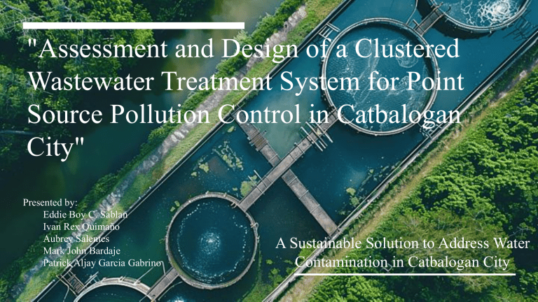 Wastewater Treatment System Design for Catbalogan City