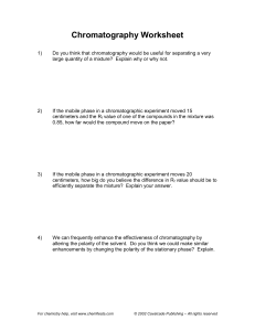 Chromatography Worksheet & Solutions