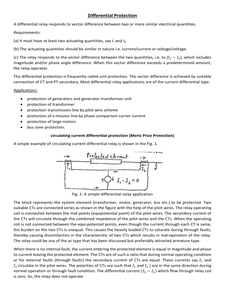 Differential & Distance Protection: Relays & Power Systems