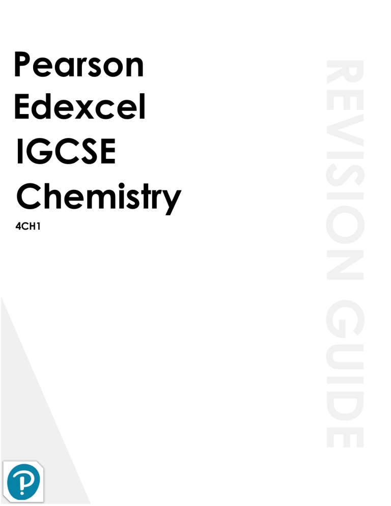 IGCSE Chemistry Revision Guide: Edexcel 4CH1