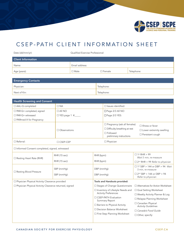 Csep Path Client Information Sheet