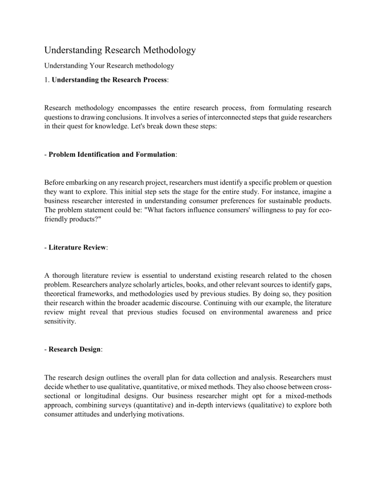 Research Methodology Guide: Understanding the Research Process