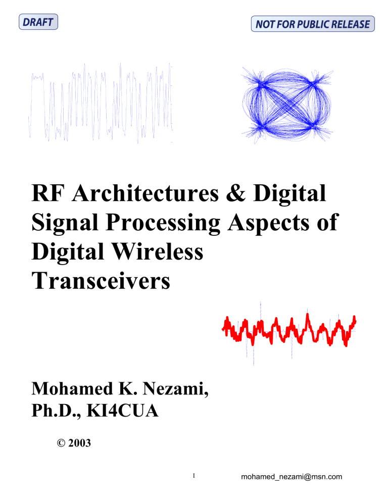 RF Architectures & Digital Signal Processing for Wireless