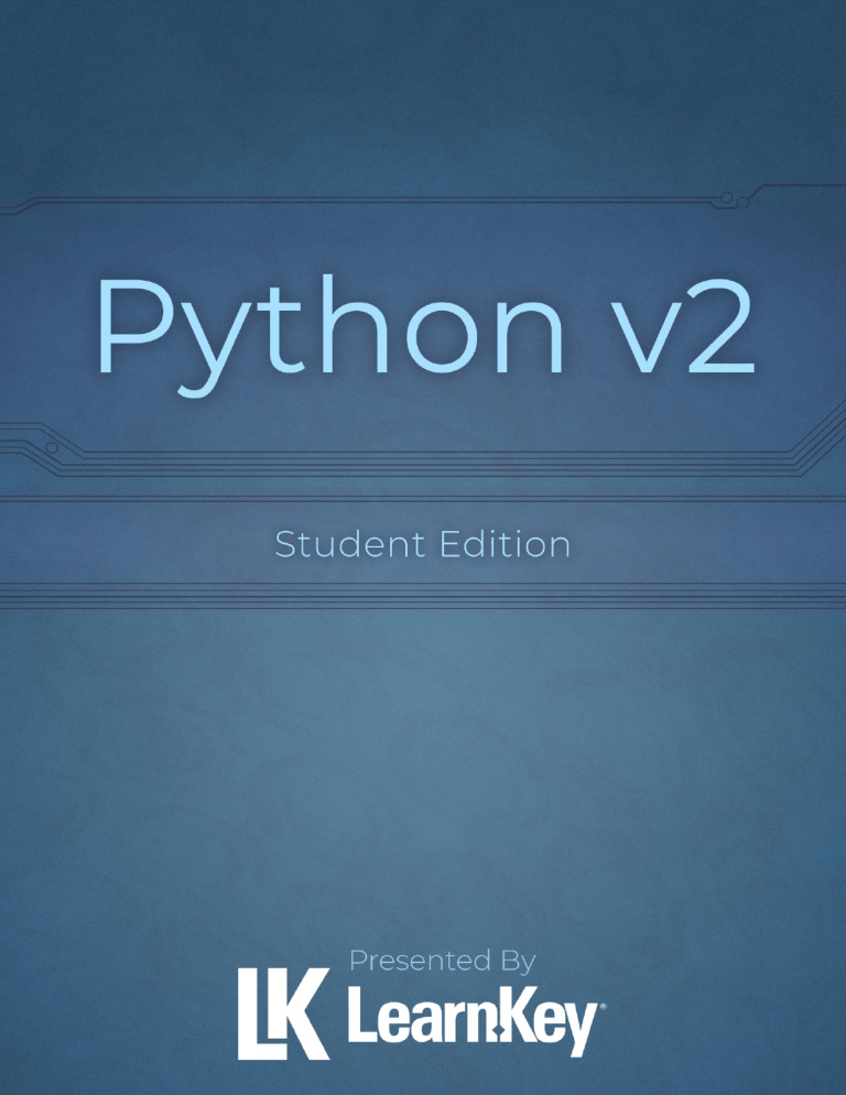 Python v2 Project Workbook