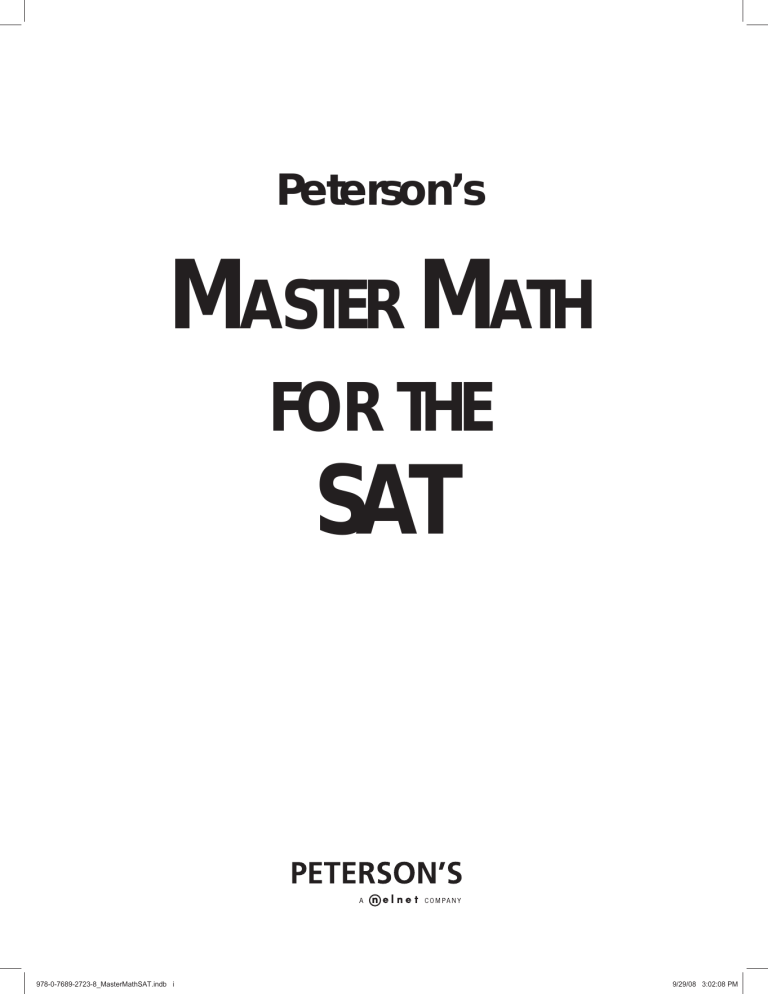 Master Math for the SAT: Practice & Prep