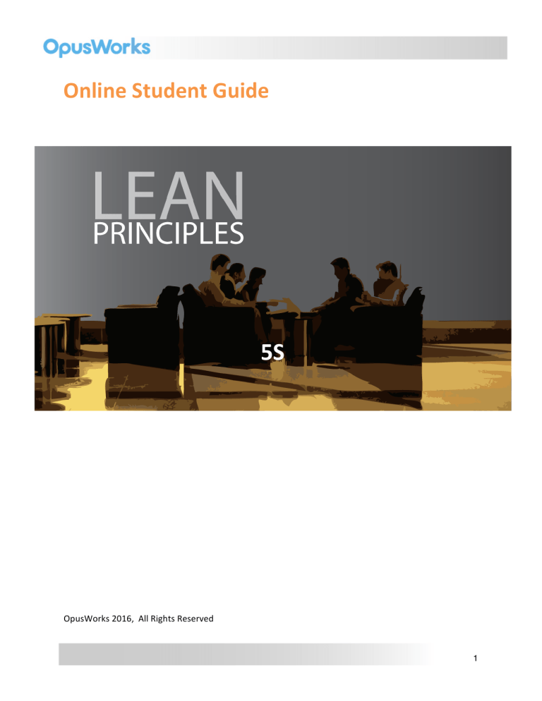 5S Methodology: Online Student Guide for Workplace Organization