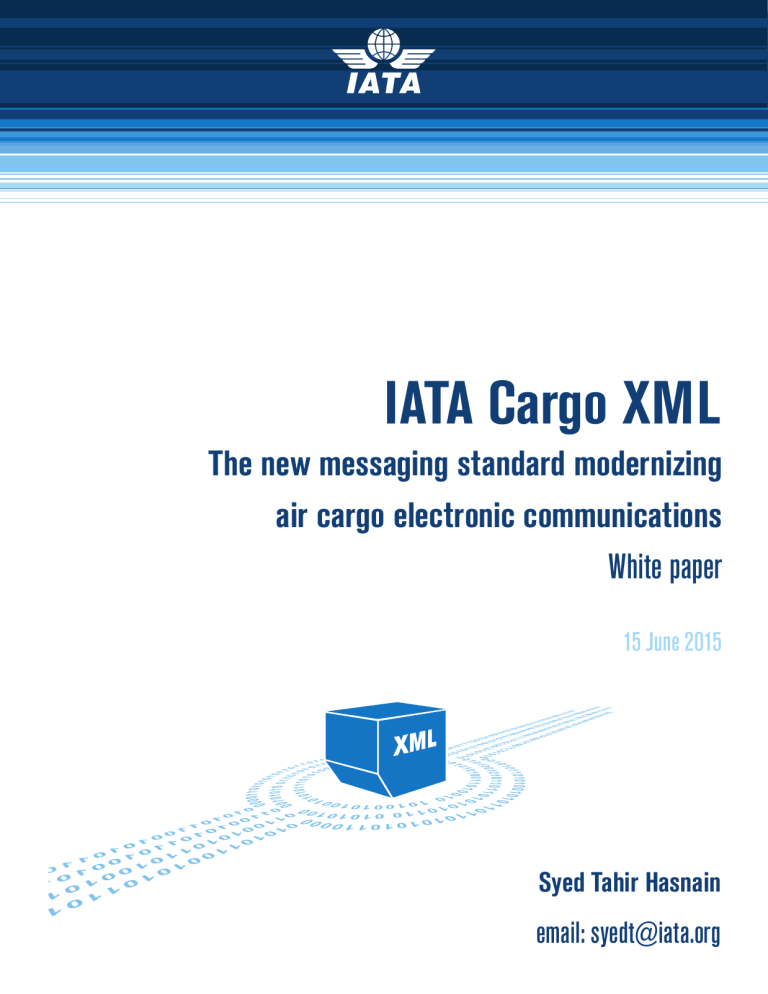 IATA Cargo XML: Modernizing Air Cargo Communications