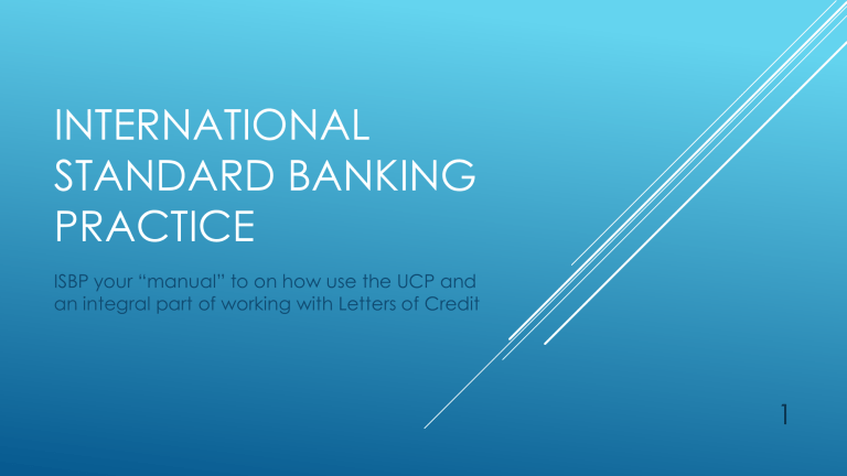 ISBP & UCP 600: International Banking Practice Guide