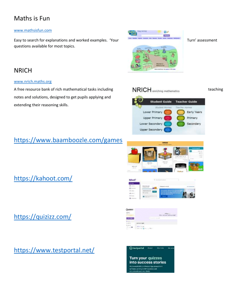 Maths Education Resources Websites Tools For Learning