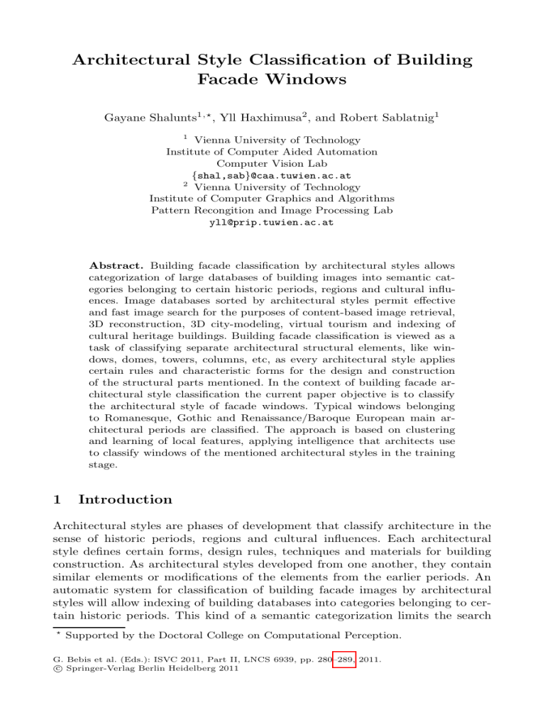 Architectural Style Classification of Building Facade Windows