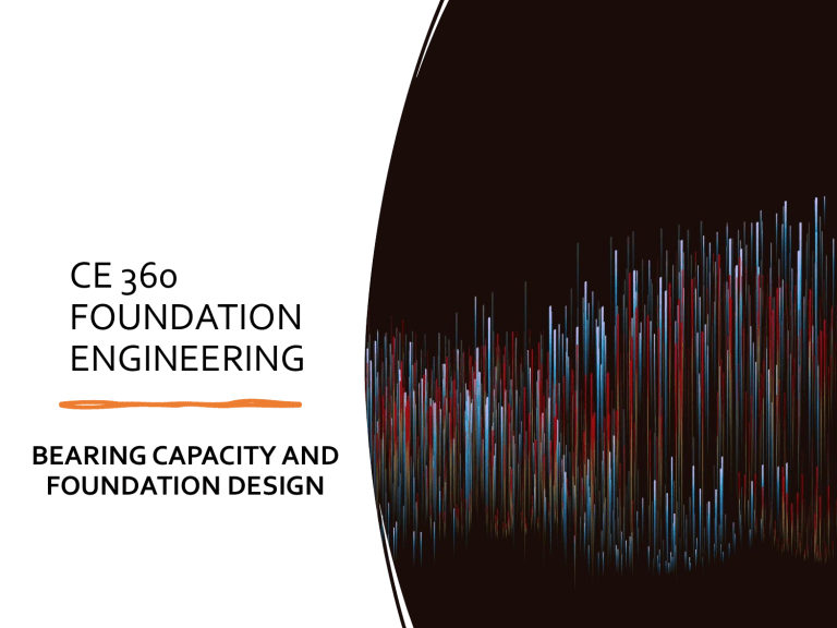 Foundation Engineering: Bearing Capacity & Design