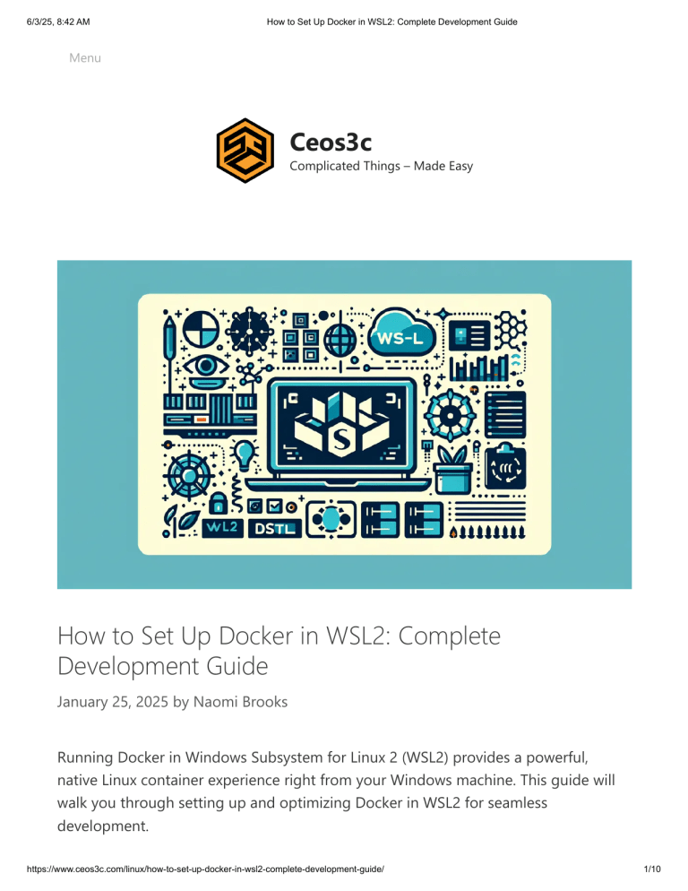 Docker in WSL2: Complete Setup & Optimization Guide
