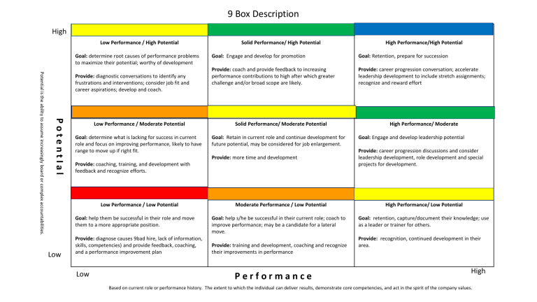 9 Box Grid: Performance & Potential Assessment Tool