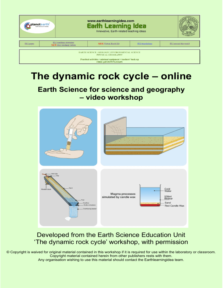 Dynamic Rock Cycle Workshop: Earth Science for KS3