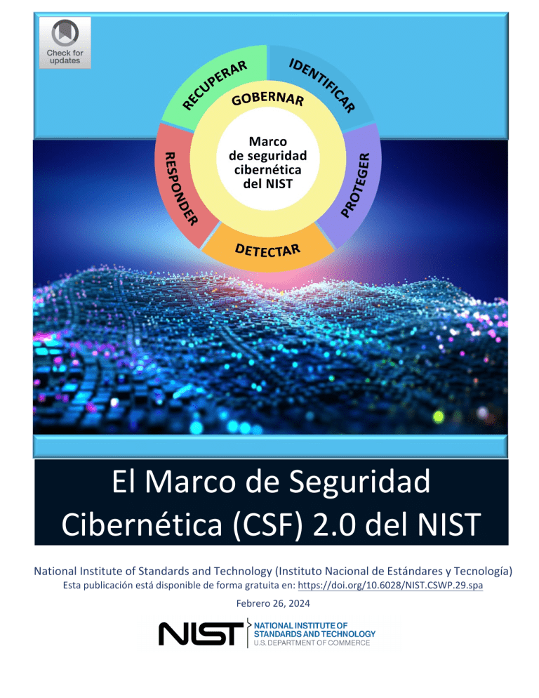 Marco de Seguridad Cibernética (CSF) 2.0 del NIST - Español