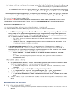 Parol Evidence Rule Flowchart & Explanation