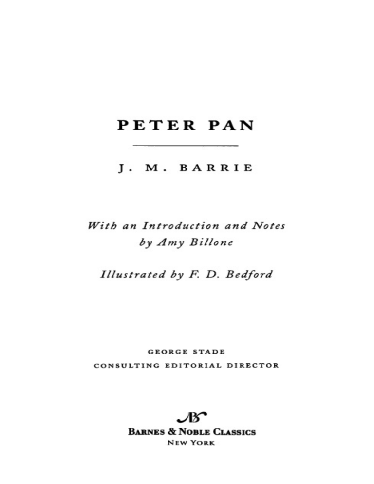 Peter Pan by J.M. Barrie: Classic Children's Novel
