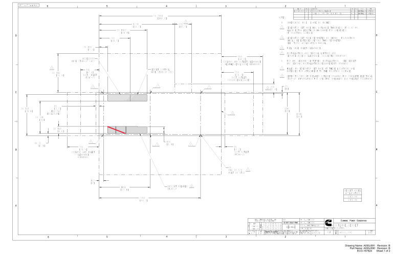 Generator Set Foundation Outline Drawing - Cummins