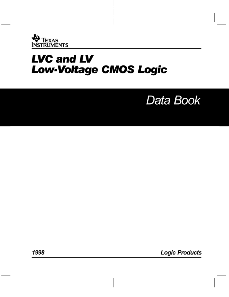 LVC and LV Low-Voltage CMOS Logic Data Book