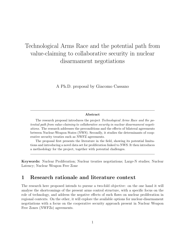 Nuclear Disarmament: Tech Arms Race & Negotiations