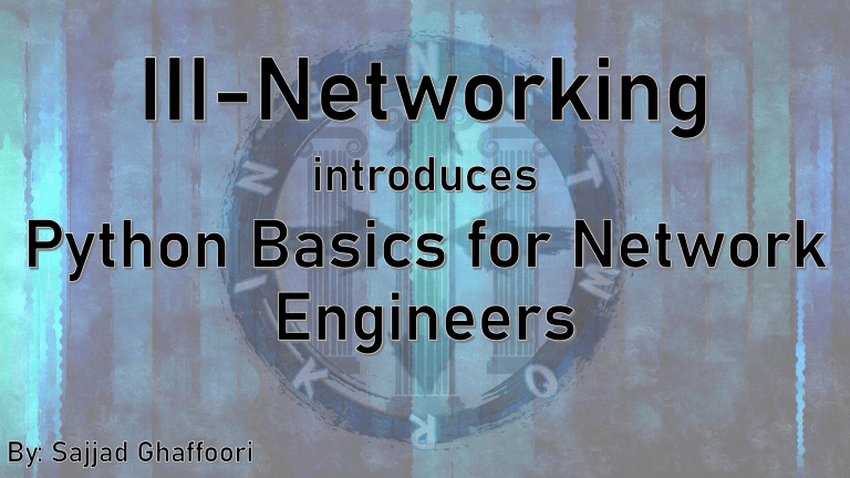 Python Basics for Network Engineers - Presentation