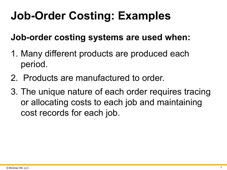 Job-Order Costing: Examples & Overview